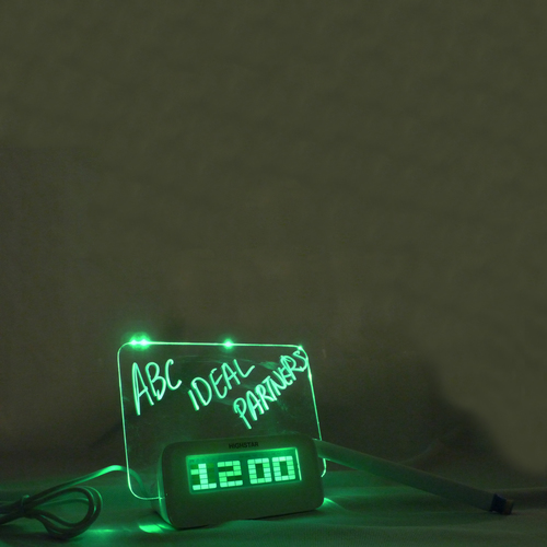 Blue Backlight Message Board Alarm Clock | Custom Corporate Gifts | ABC ...